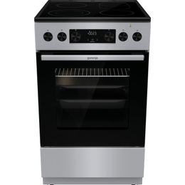 Gorenje Elektro-Standherd "GECS5C7", Energieeffizienz: A (A+++-D), silber (edelstahlfarben), Herdsets, Knusprig genießen – ganz ohne Extra-Kalorien - dank AirFry-Funktion
