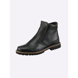 Stiefelette Heine, Damen, Gr. 39, schwarz, Glattleder, Leder, Rindsleder, Schuhe Stiefelette