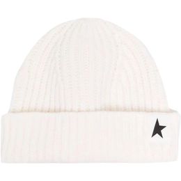 Golden Goose Deluxe Brand Golden Goose Caps & M&uuml;tzen - bonnet nervure a patch etoile 2 - Gr. M - in Beige - f&uuml;r Damen