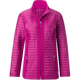 Damen Steppjacke mit Scuba-Eins&auml;tzen magenta Gr&ouml;&szlig;e 38