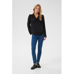 Kaffe Langarm-Bluse KAariel Regular fit in Black Deep | Gr.: 34
