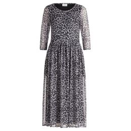 Vera Mont Maxikleid mit Leoprint in Grau/Schwarz | Gr.: 42