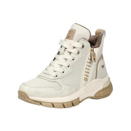 Mustang Shoes Schnürstiefelette »Stiefelette Lederimitat« Ivory 36 36 Verschluss: Schnürung