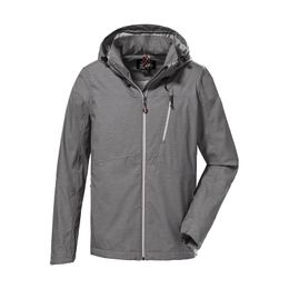 Killtec Softshelljacke &raquo;KOS 105 MN SFTSHLL JCKT&laquo; Modische Softshelljacke, wasserabweisend, winddicht, abnehmbare Kapuze mittelgrau XL XL Herren...