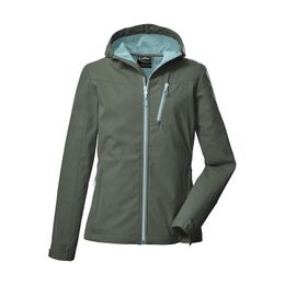 Killtec Softshelljacke &raquo;KOS 179 WMN SFTSHLL JCKT&laquo; Wind- und wasserabweisende Softshelljacke mit verstellbaren Details olivgr&uuml;n 42 42 Softshelljacke...