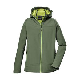 Killtec Softshelljacke »BYS SFTSHLL JCKT« Wind- und wasserabweisende Softshelljacke mit 10.000 mm Wassersäule grün 164 164 Softshelljacke mit...