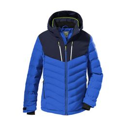 Killtec Skijacke »KSW 163 BYS SKI QLTD JCKT« Wasserabweisende, winddichte Winterjacke im Colourblock-Design blau 128 128 Junior Winterjacke in...