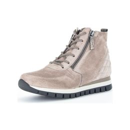 Gabor COMFORT Ankleboots »Sneaker Veloursleder/Textil« Beige/Rosa 40,5 40,5 Verschluss: Schnürung