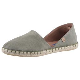VERBENAS Damen VERBENAS Espadrille &raquo;CARMEN SERRAJE&laquo; , Schlupfschuh, Sommerschuh, Loafer mit typischem Jute-Rahmen gr&uuml;n 41