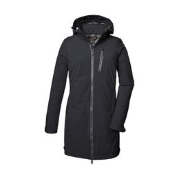 Killtec Softshellparka »KOS 41 WMN SFTSHLL PRK« Wasserabweisender, atmungsaktiver Damenparka mit abnehmbarer Kapuze schwarz 44 44 Damen...