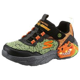 Skechers Sneaker &raquo;DINO-LIGHTS-&laquo;, Freizeitschuh mit Blinkfunktion, Gr&ouml;&szlig;enschablone zum Download schwarz-multi 34 34 Mit praktischem On/Off-Button...