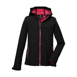 Killtec Softshelljacke »GRLS SFTSHLL JCKT« Wind- und wasserabweisende Softshelljacke mit verstellbaren Details schwarz 140 140 Softshelljacke mit...