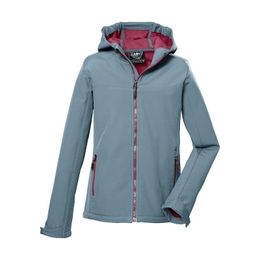 Killtec Softshelljacke »GRLS SFTSHLL JCKT« Wind- und wasserabweisende Softshelljacke mit verstellbaren Details rauchmint 128 128 Softshelljacke mit...