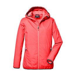 Killtec Outdoorjacke &raquo;KOS 333 GRLS JCKT&laquo; Winddichte, wasserdichte M&auml;dchenjacke mit Kapuze und Zippertaschen koralle 128 128 Funktionsjacke f&uuml;r...
