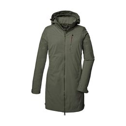 Killtec Softshellparka »KOS 41 WMN SFTSHLL PRK« Wasserabweisender, atmungsaktiver Damenparka mit abnehmbarer Kapuze olivgrün 46 46 Damen...