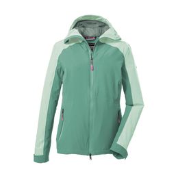 Killtec Outdoorjacke &raquo;KOS 30 WMN JCKT&laquo; Leichte, wasserdichte Funktionsjacke mit Colourblock-Design pistazie 44 44 Damen Funktionsjacke mit Kapuze