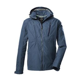 Killtec Outdoorjacke &raquo;KOS 85 MN JCKT&laquo; 100% wasser- und winddicht, abzippbare Kapuze, verstellbare B&uuml;ndchen stahlblau L L Funktionsjacke mit...