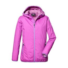 Killtec Outdoorjacke &raquo;KOS 333 GRLS JCKT&laquo; Winddichte, wasserdichte M&auml;dchenjacke mit Kapuze und Zippertaschen lila 140 140 Funktionsjacke f&uuml;r M&auml;dchen...