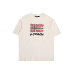 Napapijri T-Shirt 'S-ADIGE' Jungen Gr&ouml;&szlig;e 140 rot / schwarz / wei&szlig;