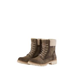 Tom Tailor Damen Wasserdichte Stiefel mit F&uuml;tterung, beige, Uni, Gr. 37