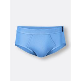 w&auml;schepur men Herren Slips, mittelblau + mittelblau-bedruckt, Gr&ouml;&szlig;e 7