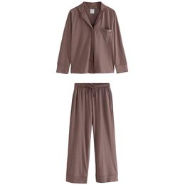 next Pyjama Damen Gr&ouml;&szlig;e XL braun Winterkleid