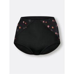 WITT Damen Taillenslip, 2x schwarz-bedruckt + 1x schwarz, Gr&ouml;&szlig;e 48