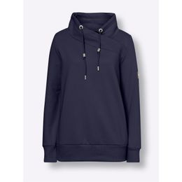 Heine Witt Damen Sweatshirt mit w&auml;rmender Innenseite, marine, Gr&ouml;&szlig;e 46