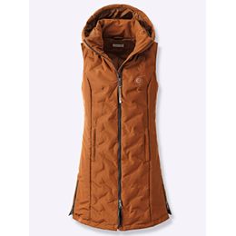 WITT Damen Longweste in Microfaser-Qualit&auml;t, cognac, Gr&ouml;&szlig;e 44