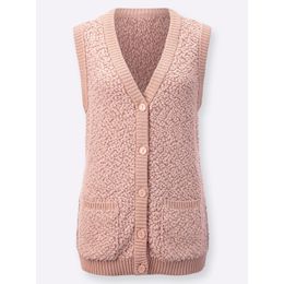 WITT Damen Strickweste flauschig weicher Qualit&auml;t, puder, Gr&ouml;&szlig;e 36