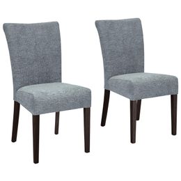 Esszimmerstuhl Home Affaire "Queen", grün (mint), B:46cm H:93cm T:64cm, Massivholz, Stühle, Beine aus massiver Buche, wengefarben lackiert, Polsterstuhl