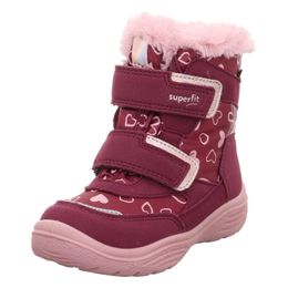 Snowboots Superfit "CRYSTAL WMS: Mittel", M&auml;dchen, Gr. 29, rosa (dunkelrot, rosa), Leder, Polyester, Schuhe Snowboots, Snowboots mit GORE TEX-Membran, Gr&ouml;&szlig;enschablone zum Download