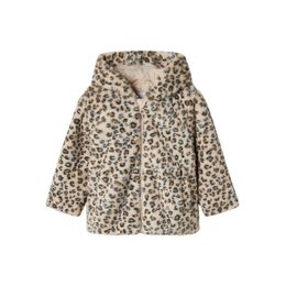 name it Jacke 'NMFMILA' Mädchen Größe 122 sand / dunkelbeige / schwarz