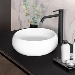 neoro n40 Aufsatzwaschtisch &Oslash; 36 H: 12 cm, mit pflegeleichter Oberfl&auml;che, BN0933WM,