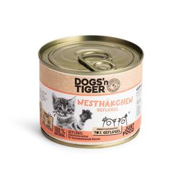 6x200g Dogs'n Tiger Nesthäkchen Kitten Nassfutter Geflügel