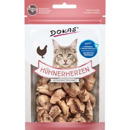 Dokas H&uuml;hnerherzen gefriergetrocknet Katzensnacks ohne Getreide 6x15g