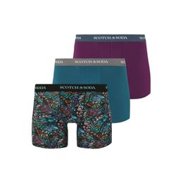 Scotch & Soda SCOTCH & SODA Boxershorts Herren Größe M türkis / cognac / petrol / beere