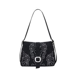 Desigual Schultertasche 'Poker Face Posadas' Damen Gr&ouml;&szlig;e One Size schwarz / silber