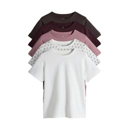 The Set T-Shirt M&auml;dchen Gr&ouml;&szlig;e 104 anthrazit / mauve / cyclam / wei&szlig;