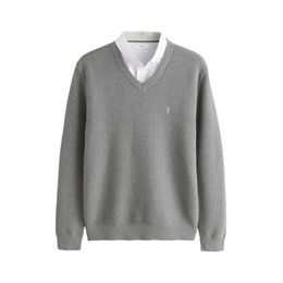 next Pullover Herren Gr&ouml;&szlig;e 4XL grau / wei&szlig;