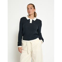 Desires Pullover 'Kallie' Damen Gr&ouml;&szlig;e L marine / wei&szlig;