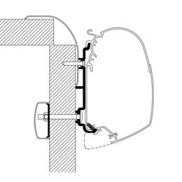 Thule Wandadapter f&uuml;r Frankia, Omnistor Serie 5 und 8, L&auml;nge 4,00 m