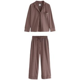 next Pyjama Damen Gr&ouml;&szlig;e XL braun Winterkleid