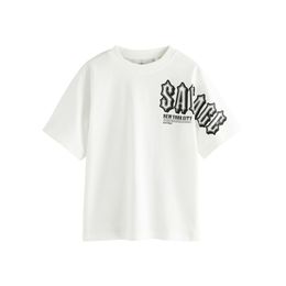 next T-Shirt Jungen Gr&ouml;&szlig;e 110 schwarz / wei&szlig;