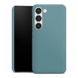 DeinDesign Galaxy S23 Handy Premium Case Smartphone Handyhülle Schutzhülle matt Art Unicoloured Blue Premium Case