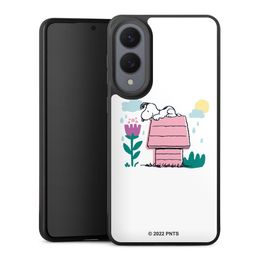 DeinDesign Galaxy S25 Edge Handy Premium Silikon H&uuml;lle Handyh&uuml;lle schwarz Case Snoopy Dog Official Licensed Product Silikon Premium Case