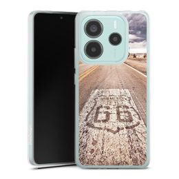 DeinDesign Xiaomi Redmi Note 14 5G Handy Silikon Hülle Case transparent Handyhülle Street Usa Motorcycle Silikon Case