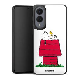 DeinDesign Galaxy S25 Edge Handy Premium Silikon H&uuml;lle Handyh&uuml;lle schwarz Case Snoopy Peanuts Official Licensed Product Silikon Premium Case