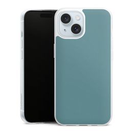 DeinDesign iPhone 15 Handy Slim Case extra dünn Silikon Handyhülle transparent Hülle Art Unicoloured Blue Silikon Slim Case