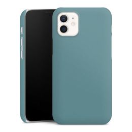 DeinDesign iPhone 12 mini Handy Premium Case Smartphone Handyhülle Schutzhülle matt Art Unicoloured Blue Premium Case